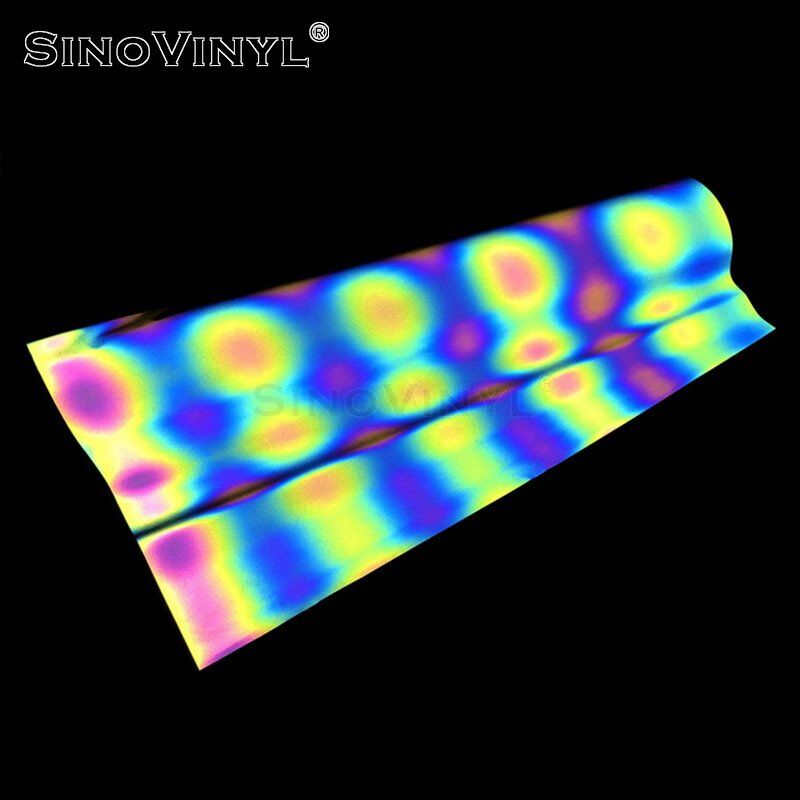 Rainbow Iron On Vinyl Reflective Heat Transfer Vinyl HTV for T-Shirt ...