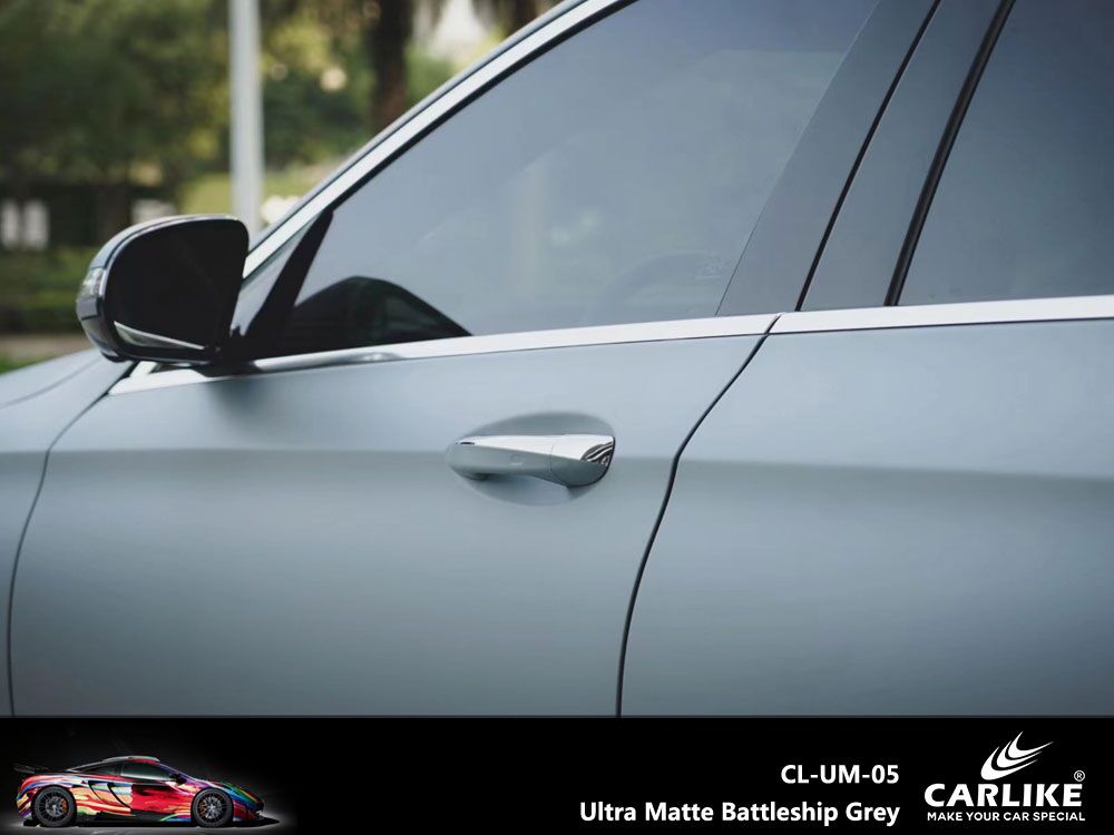 CL-UM-05 Ultra Matte Battleship Grey Vinyl For Benz Car Wrap Factory ...