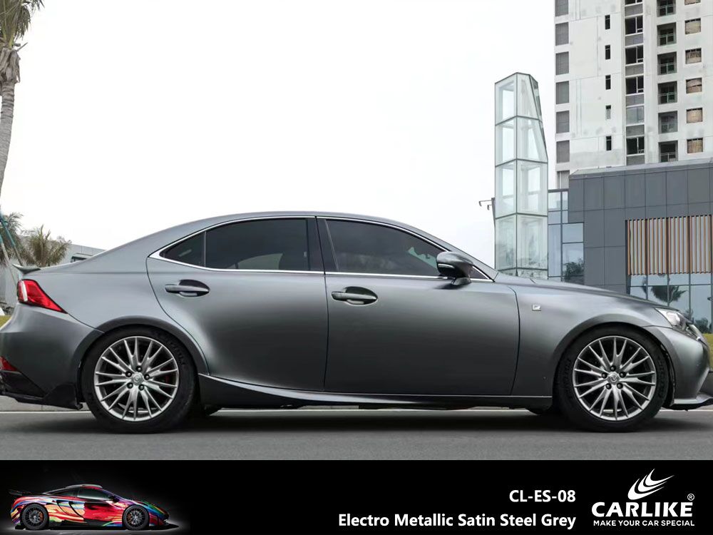 CL-ES-08 Electro Metallic Satin Steel Grey Vinyl For Li Auto Car Wrap ...