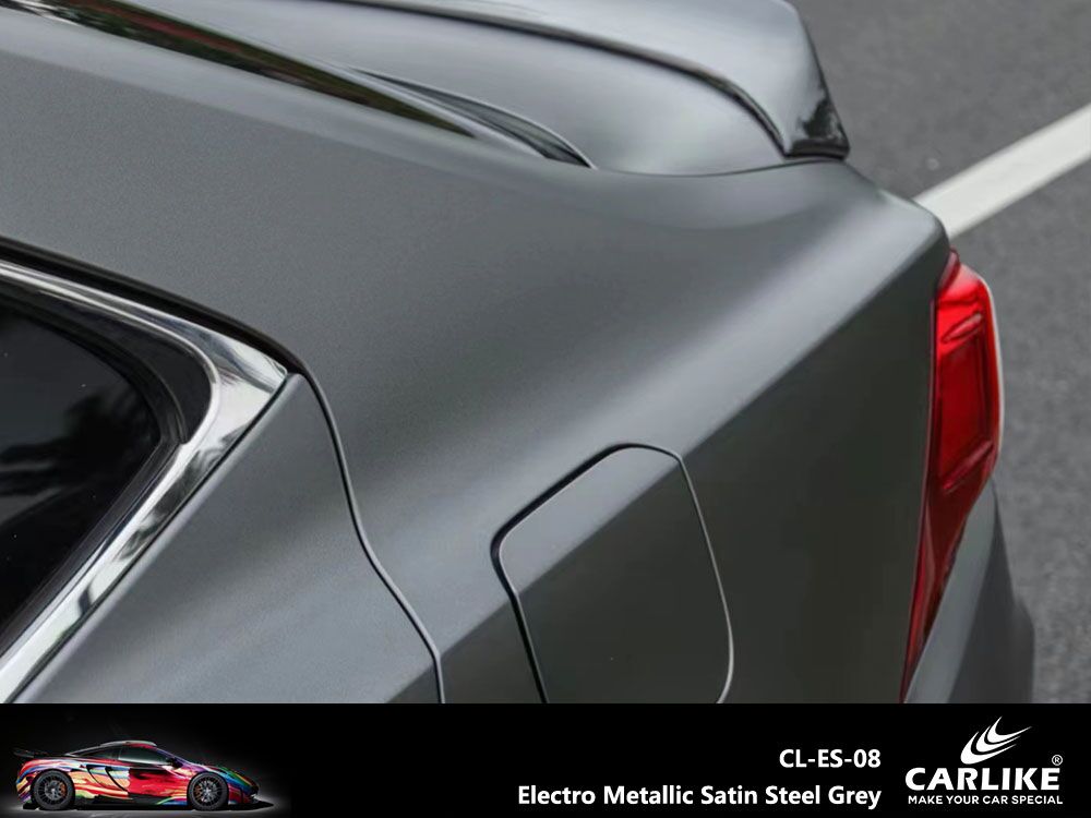 CL-ES-08 Electro Metallic Satin Steel Grey Vinyl For Li Auto Car Wrap ...