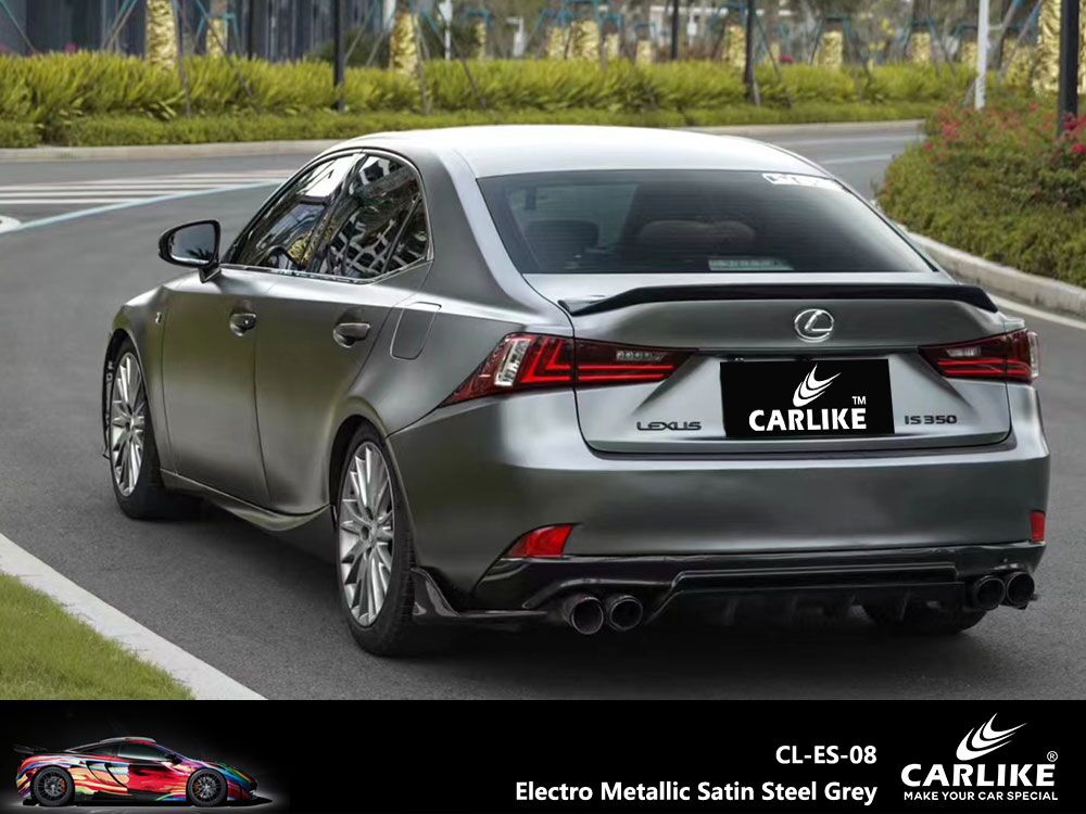 CL-ES-08 Electro Metallic Satin Steel Grey Vinyl For Li Auto Car Wrap ...